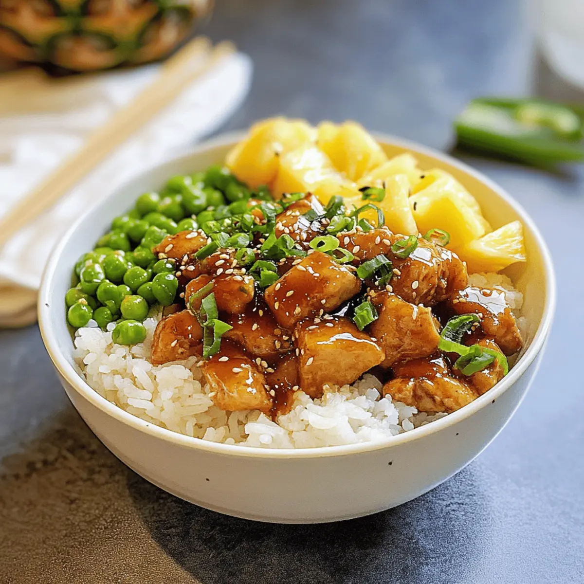 Irresistible Juicy & Delicious Chicken Teriyaki Pineapple Bowl